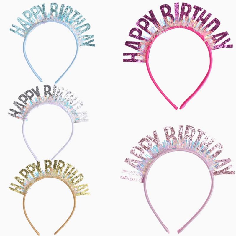 Birthday Headband Girl and Happy Birthday Crown Party Decorations ...