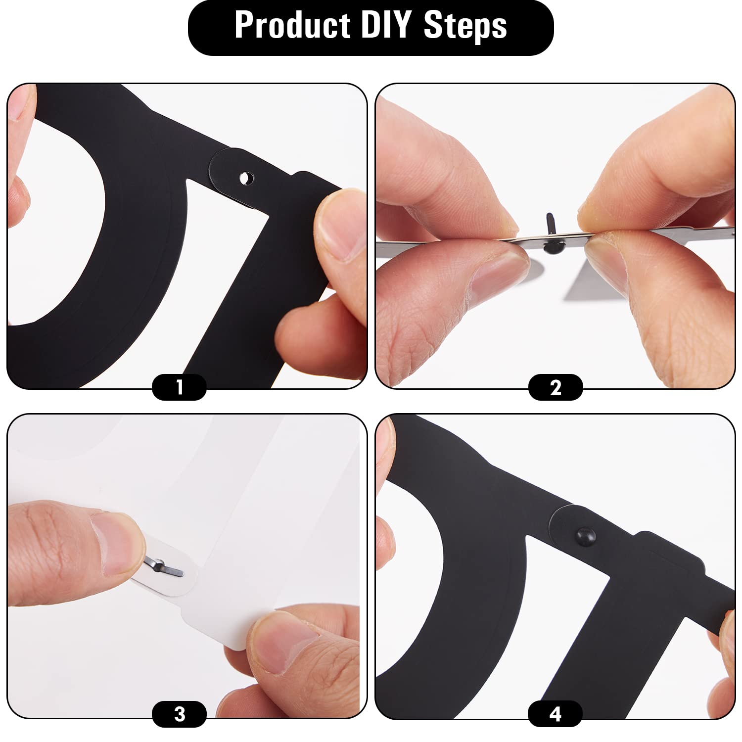 124 Pcs DIY Black Make Your Own Banner Kit