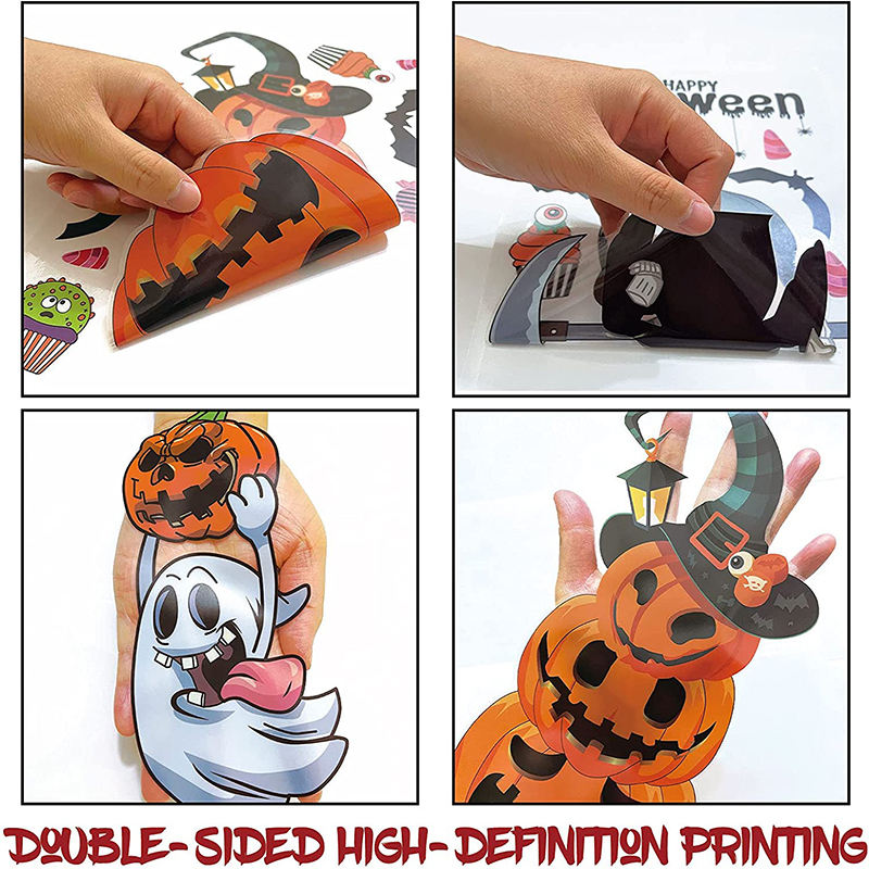 Halloween Celebration Horrifying Funny Window Stickers Halloween Window ...