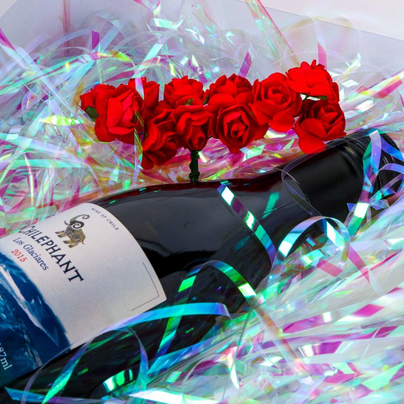 1LB Sparkly Iridescent Film PP Hamper Shreds & Strands Shredded Crinkle ...