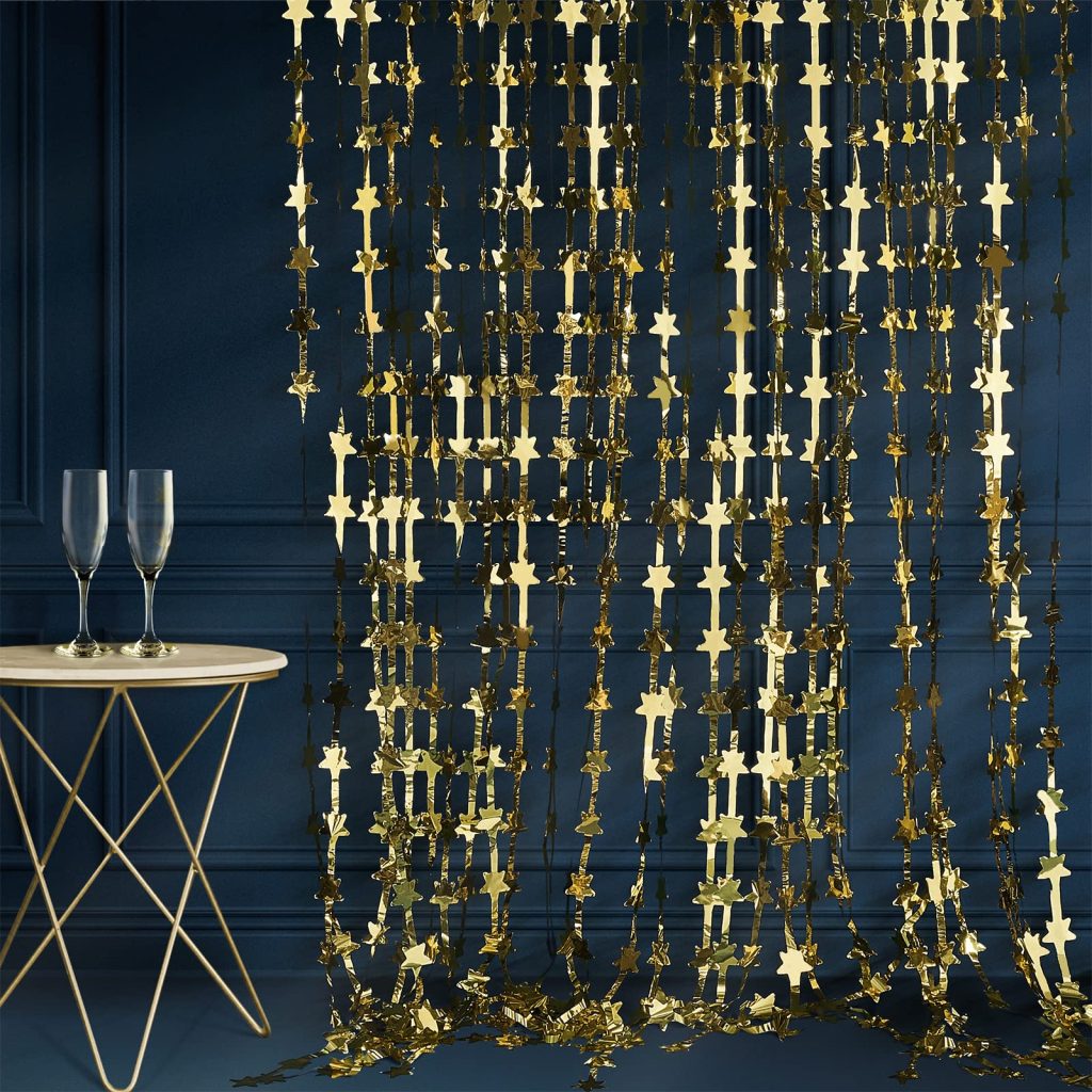 Square Silver Fringe Curtains Foil Backdrop Party Decorations Silver ...