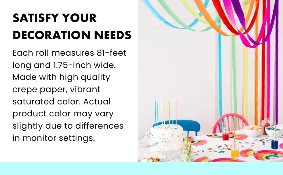 Crepe Paper Streamer Hanging Party Decorations Kit Wholesale - SUNBEAUTY