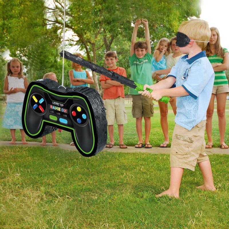 Controller Pinata Bundle Fiesta Gaming Set with Blindfold and Bat Kids ...