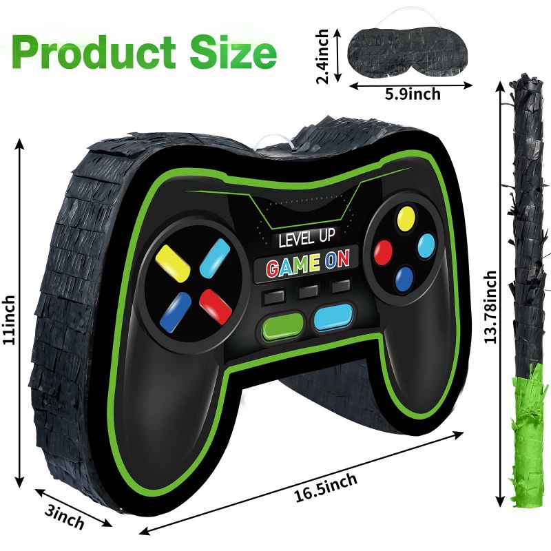 Controller Pinata Bundle Fiesta Gaming Set with Blindfold and Bat Kids ...