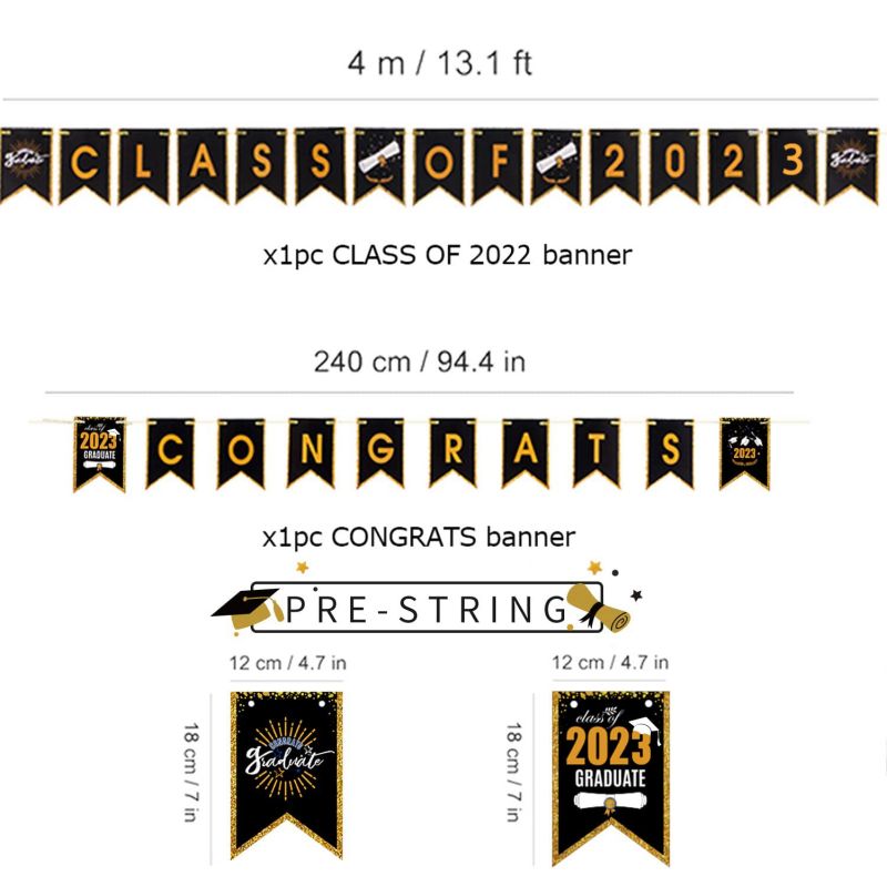 Congrats Grad Party Supplies photo props decorations - SUNBEAUTY