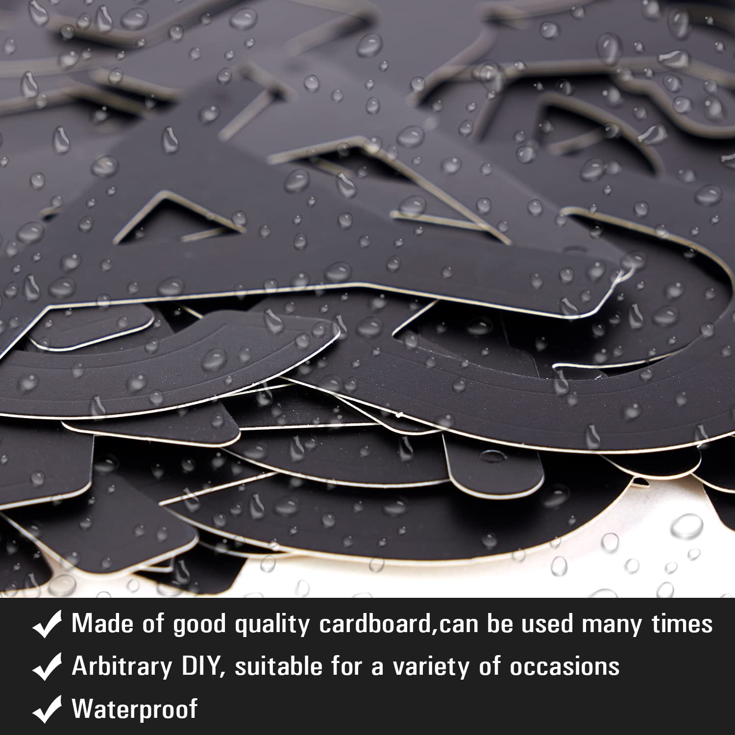 124 Pcs DIY Black Make Your Own Banner Kit