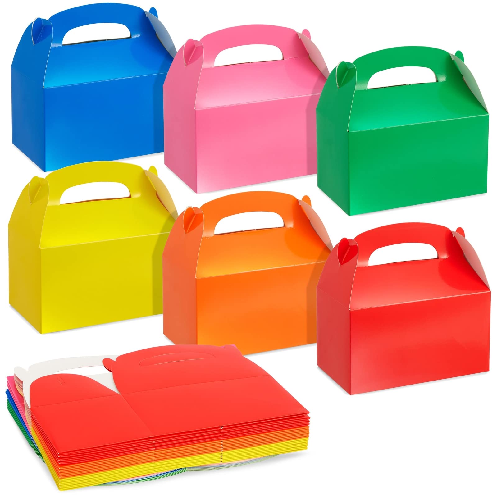 Rainbow Gable Boxes for Party Favors Assorted Goodie Boxes Treats Small ...