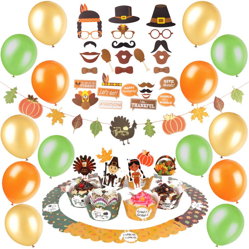 Thanksgiving Party Decorations Kit | Harvest Themed Banner Balloons ...