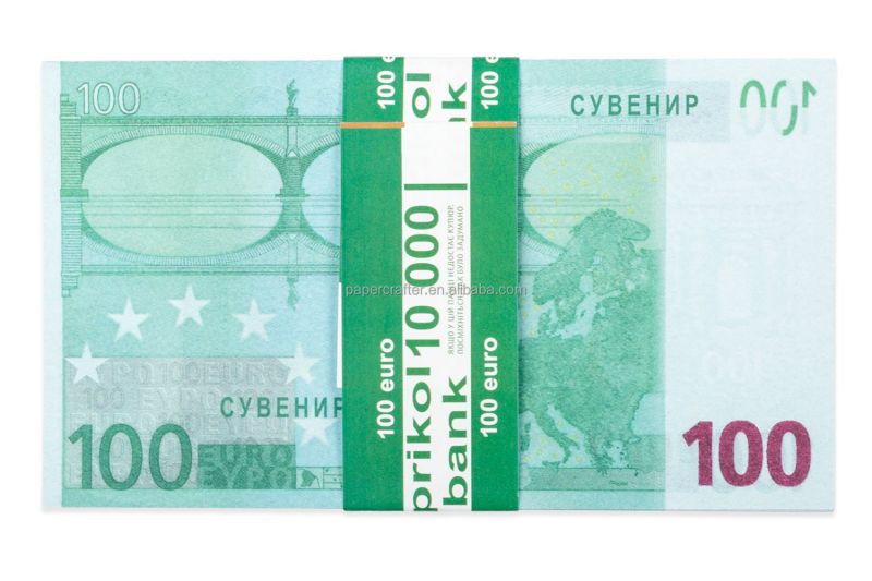 Banknotes Paper Prop Money One Stack 100 Pcs Euro Bills Realistic Play ...