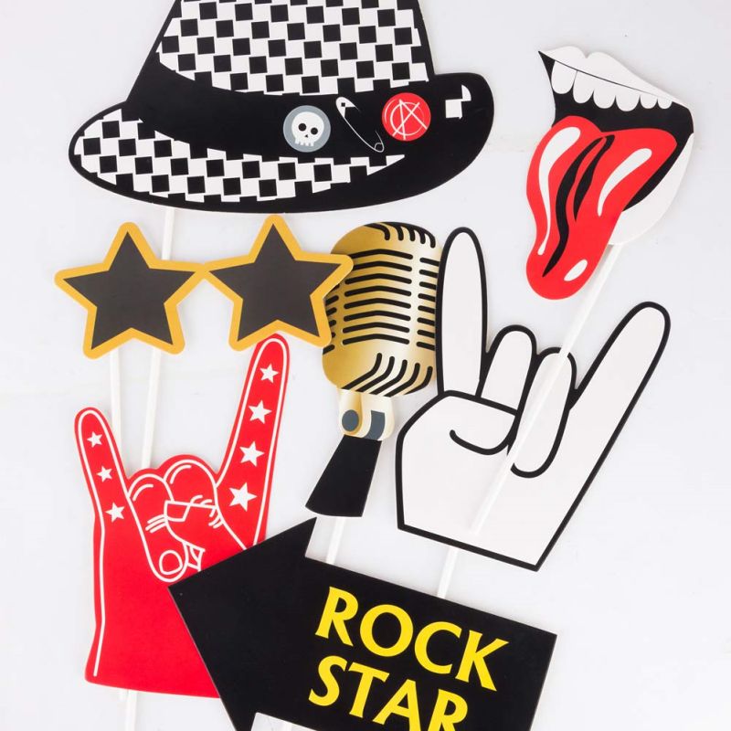 SUNBEAUTY Rock and Roll Birthday Party Decorations Music Note Guitar ...
