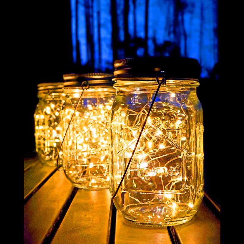 Lights Led Starry Fairy String Hanging Solar Lanterns for Outdoor Patio ...