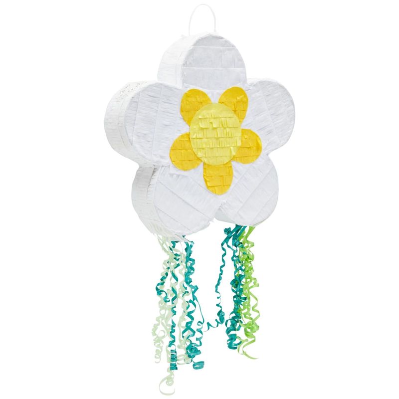 Pull String Daisy Pinata for Spring Flower Birthday Party Decorations ...
